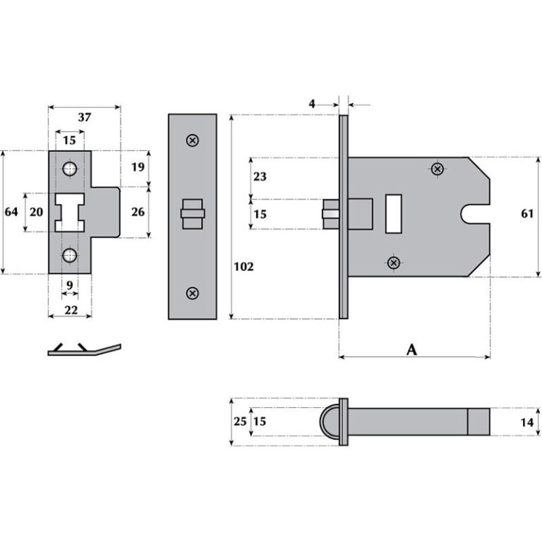 G4072 Heavy Duty Mortice Push / Pull Roller Bolt Latch - Imperial Locks