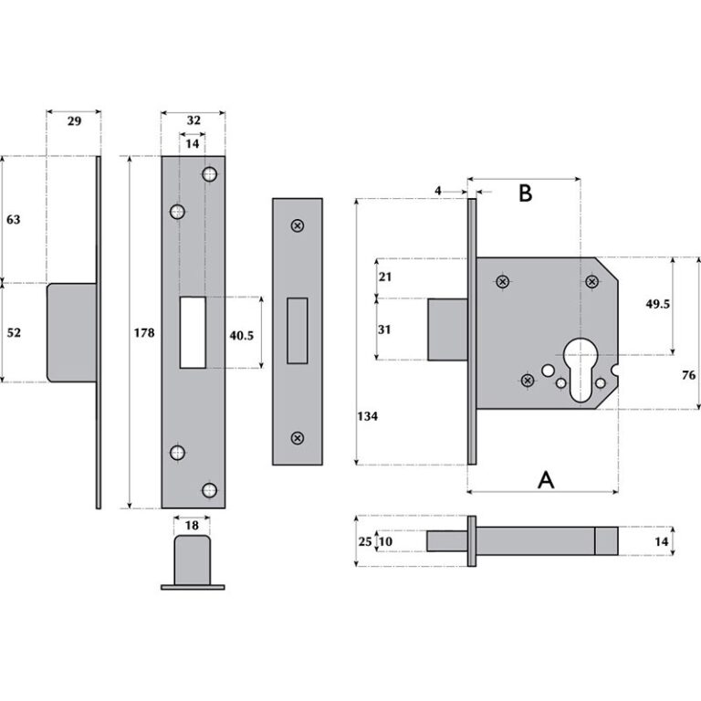 G7134 BS3621 & BS8621 British Standard Euro-Profile Cylinder Mortice ...
