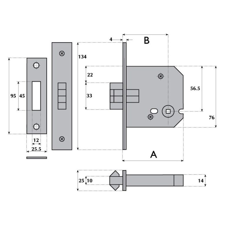 G8028 Bathroom Mortice Sliding Door Lock - Imperial Locks